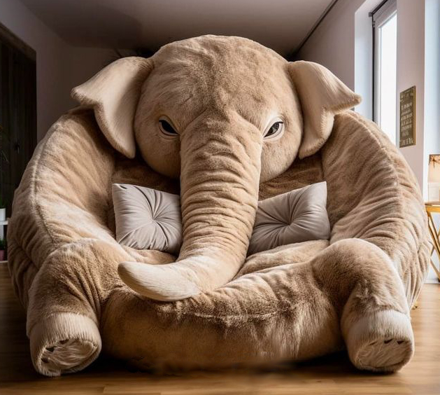 The Oversized Chaise Lounge Elephant - Fluff Daddy Chair